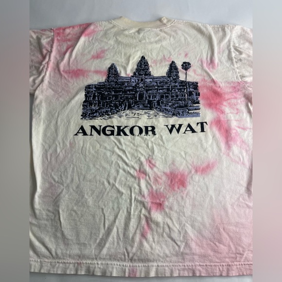 Tops | Vintage Cambodia Angkor Kampuchea Angkor Wat Temple Tie Dye ...